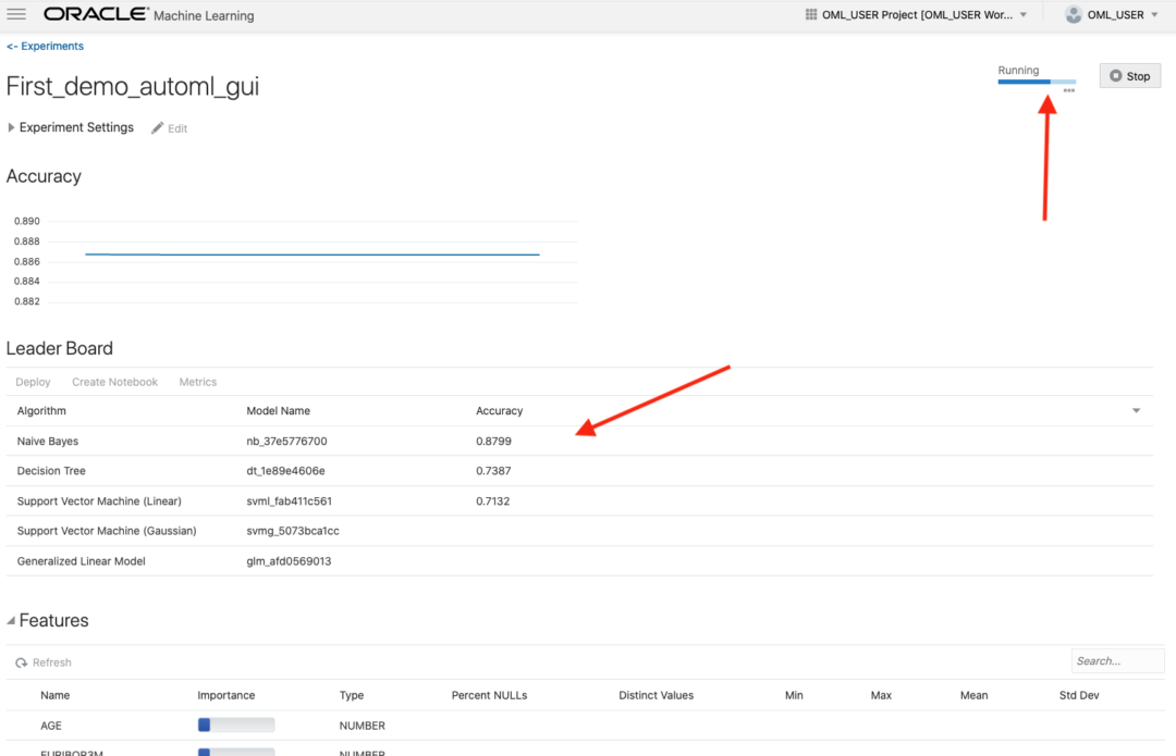 OML4Py – AutoML – Oracle GUI for AutoML - SORA Magazine - Swiss Oracle User Community - SwissOUC
