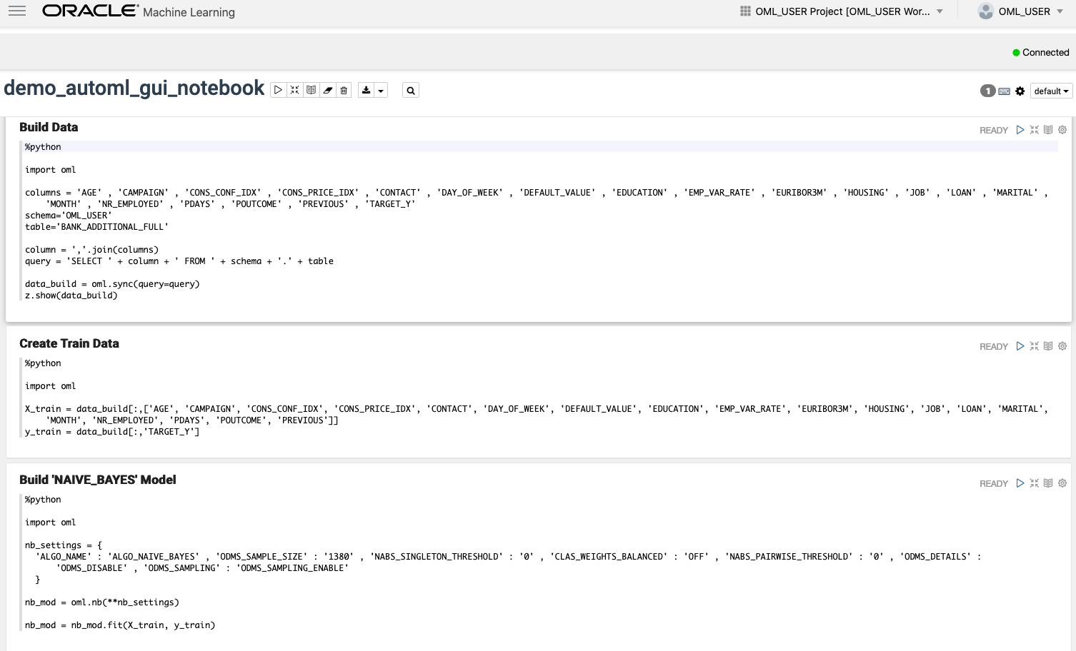 OML4Py – AutoML – Oracle GUI for AutoML - SORA Magazine - Swiss Oracle ...